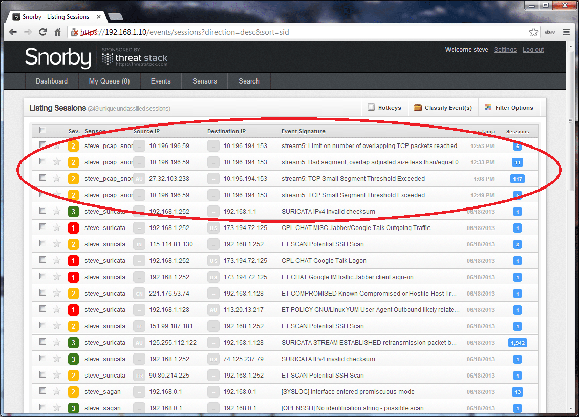 Core Sentinel Processing of PCAP files with Snort - Core Sentinel